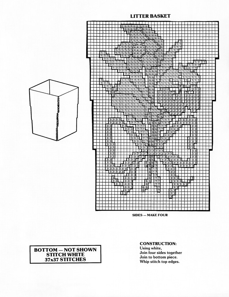Vintage Plastic Canvas Pattern Book PDF Ebook Pansy Flower | Etsy