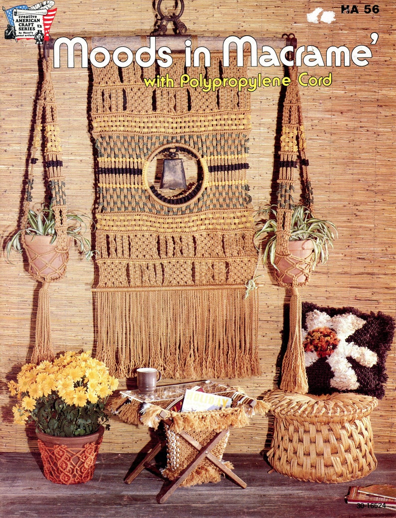Macramé Moods 1970s Macrame Plant Hanger Pattern Book 70s - Etsy