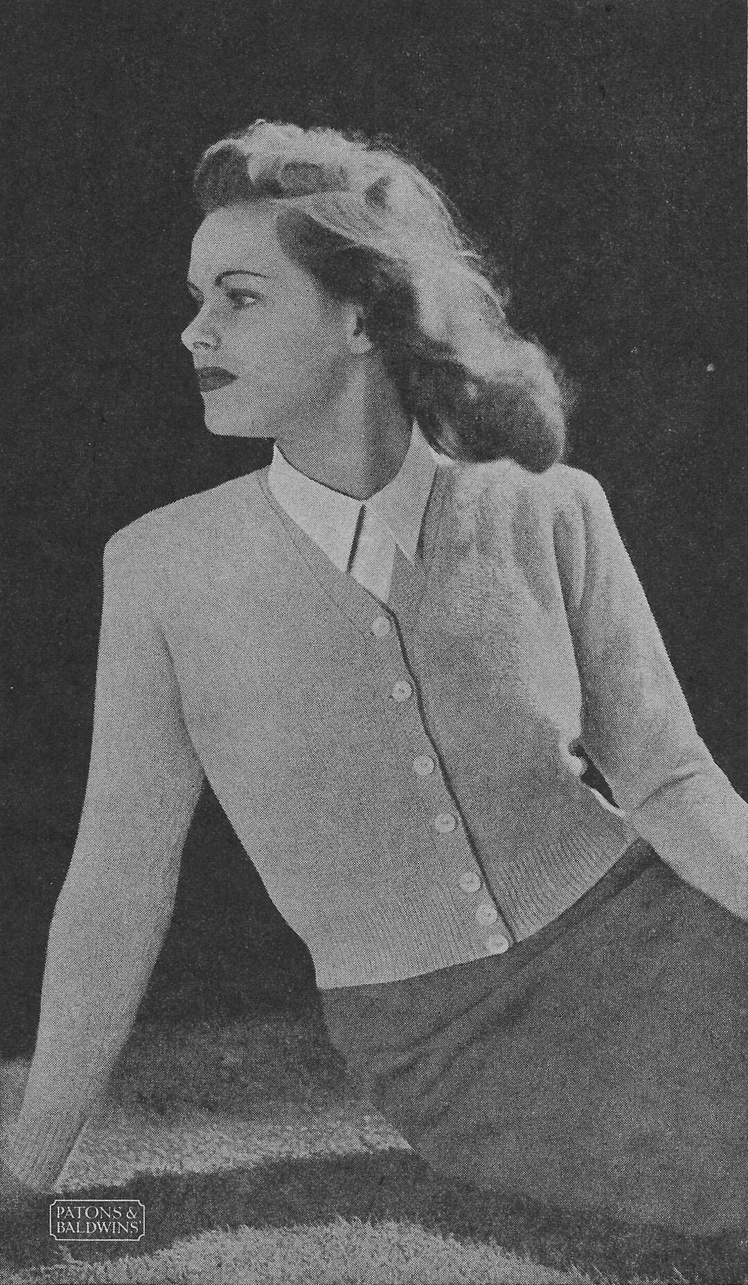 Highlight Cardigan • 1940s Knitting Knit Sweater • 40s Style Vintage ...