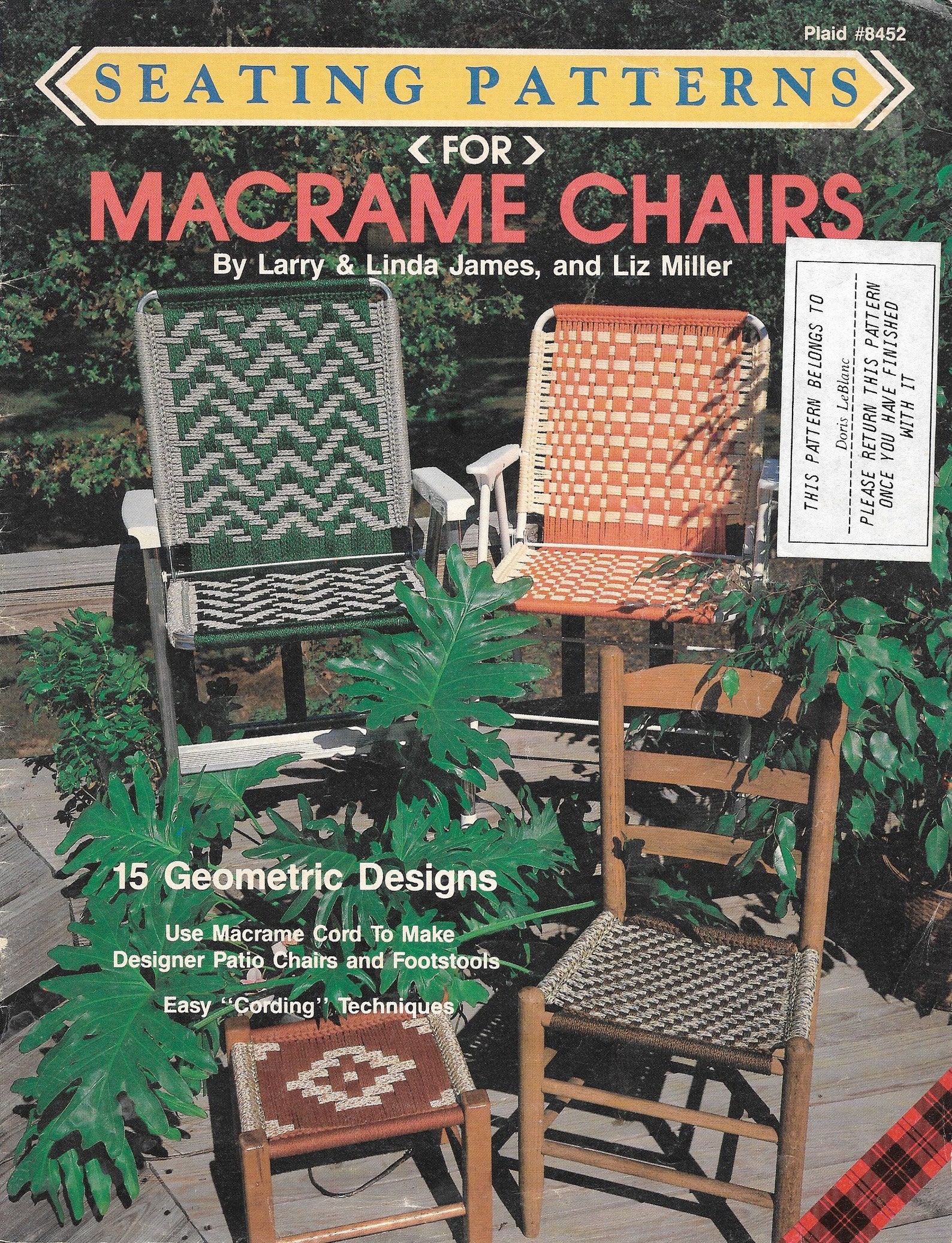 Macrame Patio Chairs 1970s Macrame Lawn Chair Folding Deck Furniture ...