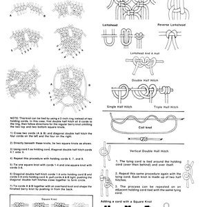 Vintage Macrame Pattern Book PDF Download • Macrame Hammock Pattern Macrame Hanging Chair ...
