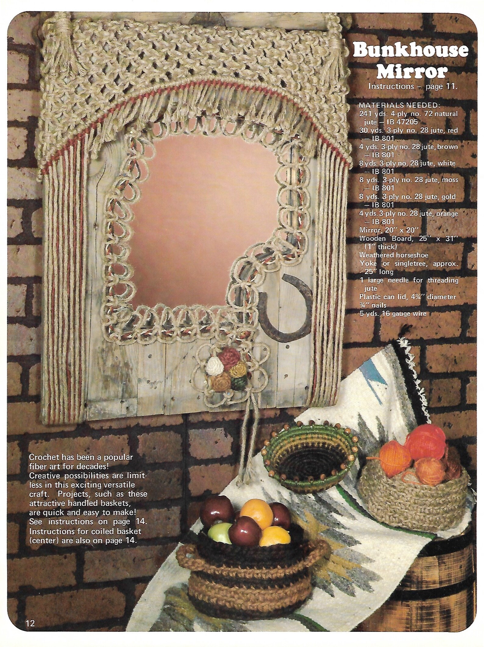 Vintage Macrame Pattern Book PDF • wall Art, Plant Hanger, Owl, Doormat ...