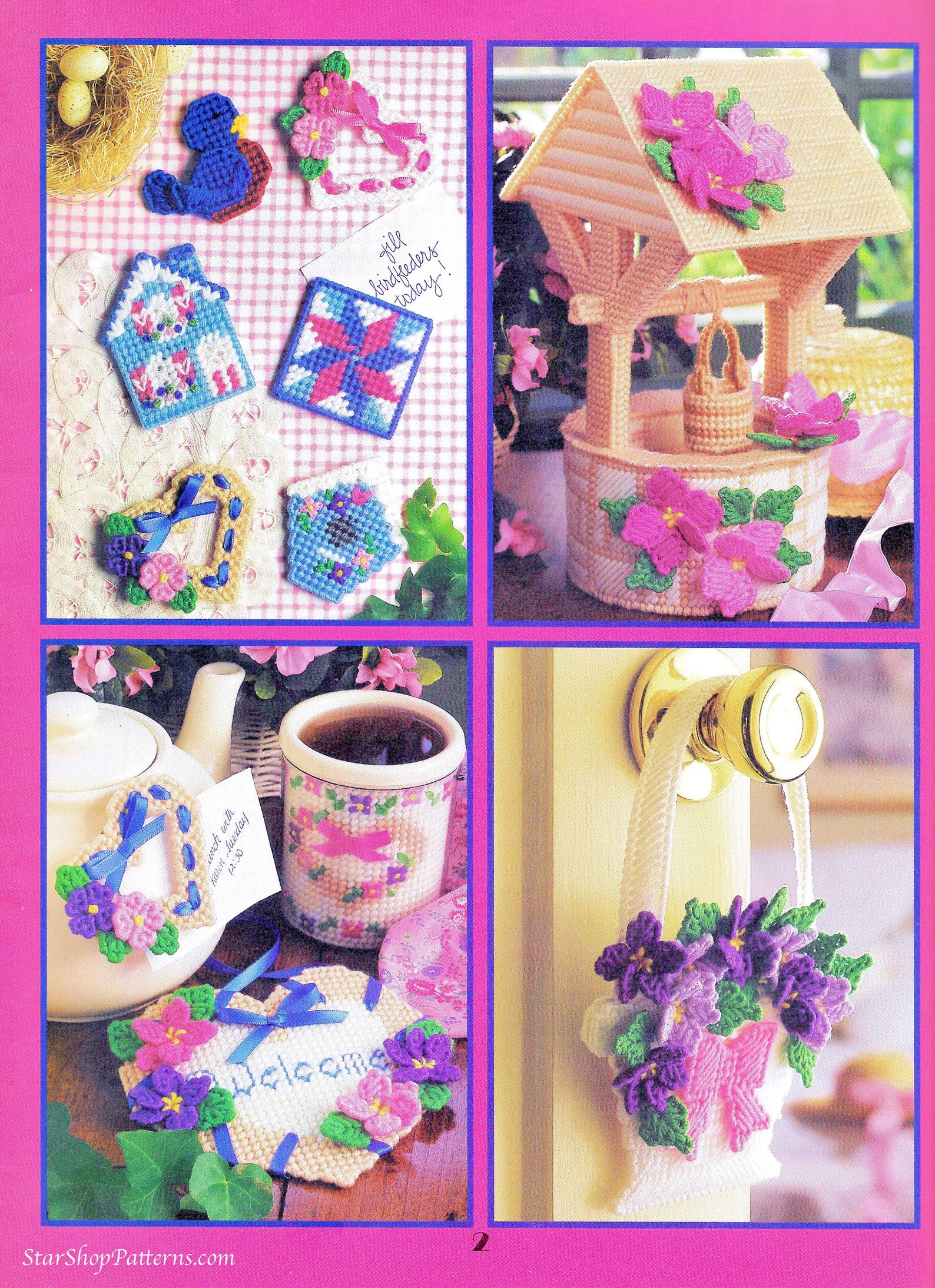 Vintage Plastic Canvas Pattern Book PDF Bird Plastic Canvas Bluebird ...