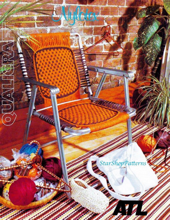 Vintage Macrame Lawn Chair Pattern PDF Download Woven - Etsy