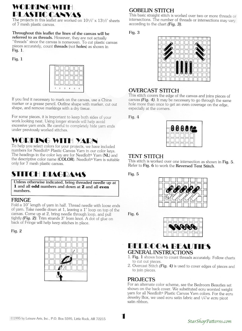Vintage Plastic Canvas Pattern Book PDF Plastic Canvas Lamp - Etsy