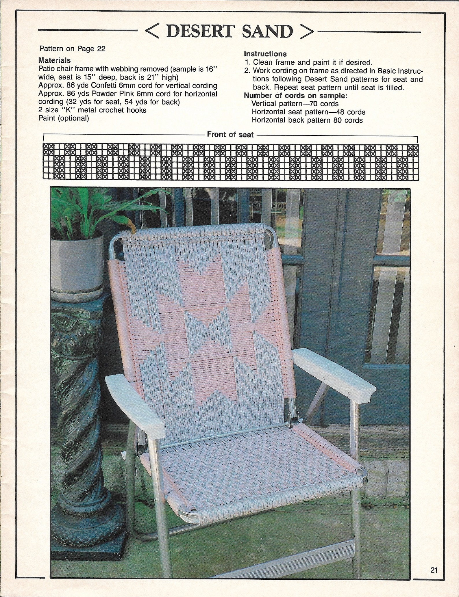 Macrame Patio Chairs 1970s Macrame Lawn Chair Folding Deck Furniture ...