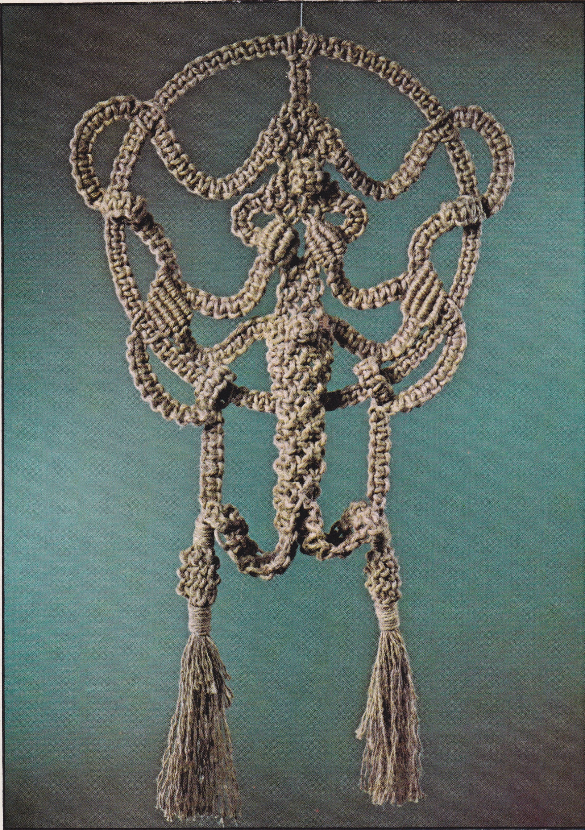 Manchurian Secret Macrame 1970s Bohemian Hanging Art 70s | Etsy