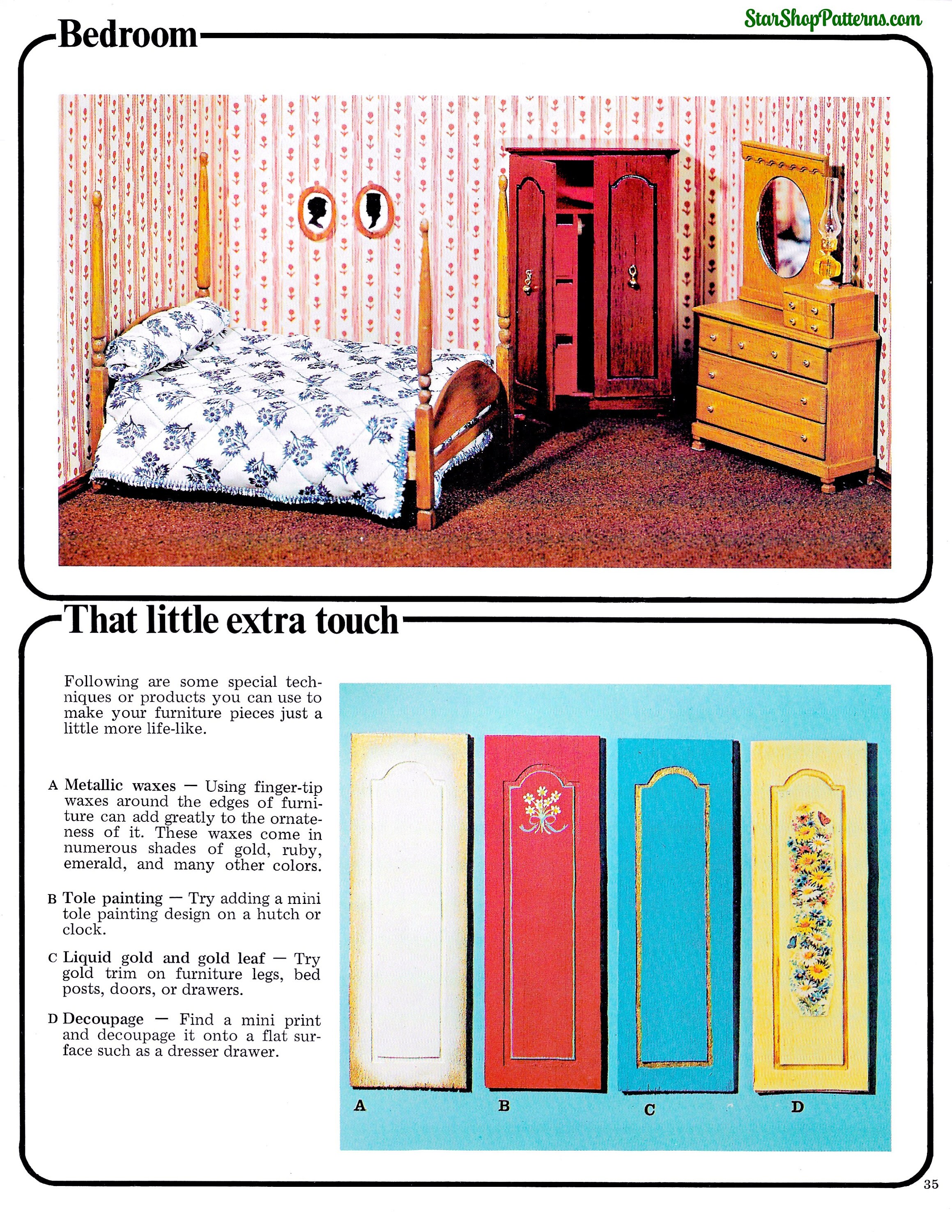 Vintage Miniature Dollhouse Furniture Pattern Book PDF Ebook • Toy Doll ...