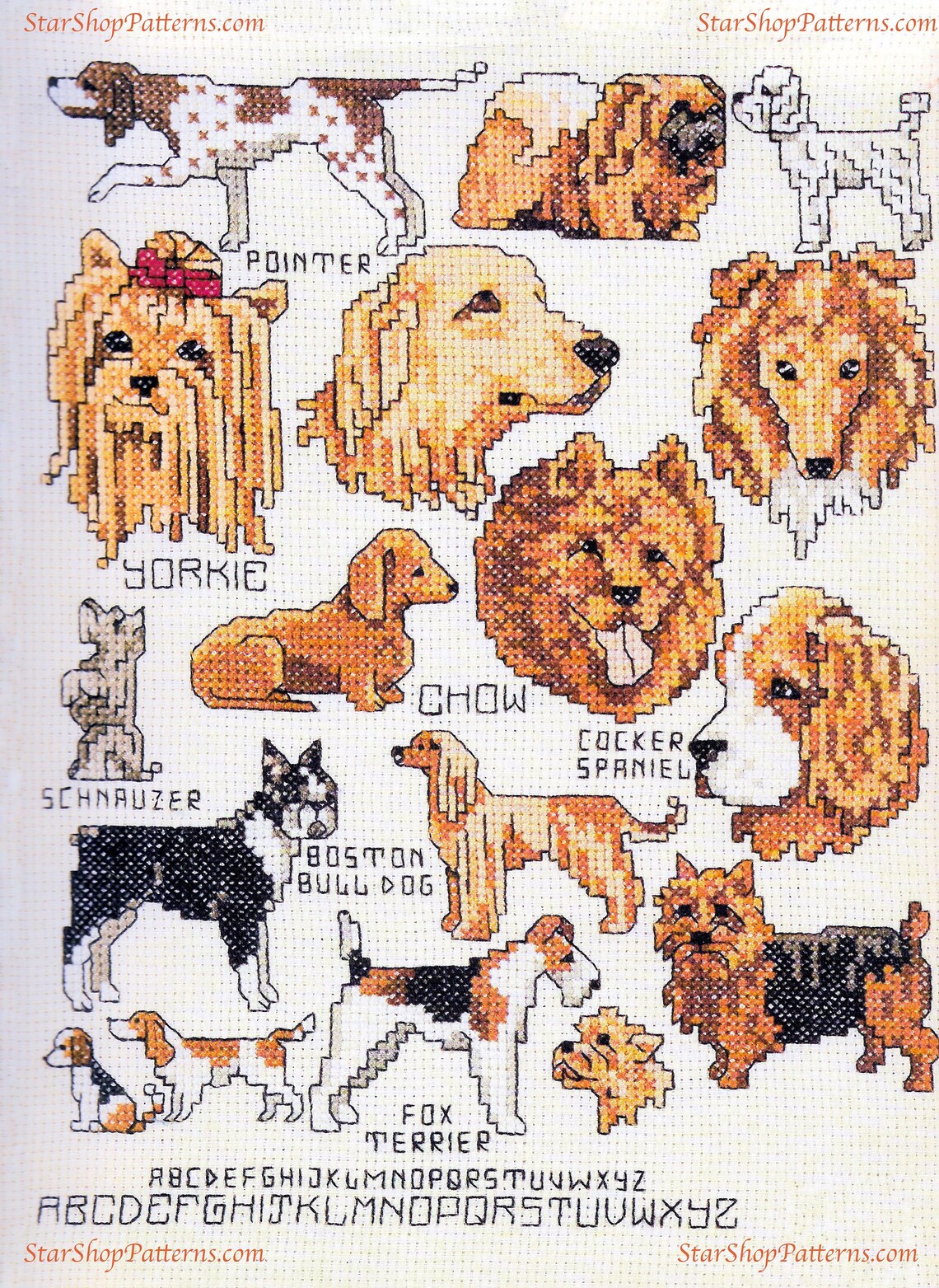 Dog Cross Stitch Pattern Book PDF • Easy Beginner Vintage Mini Cross ...