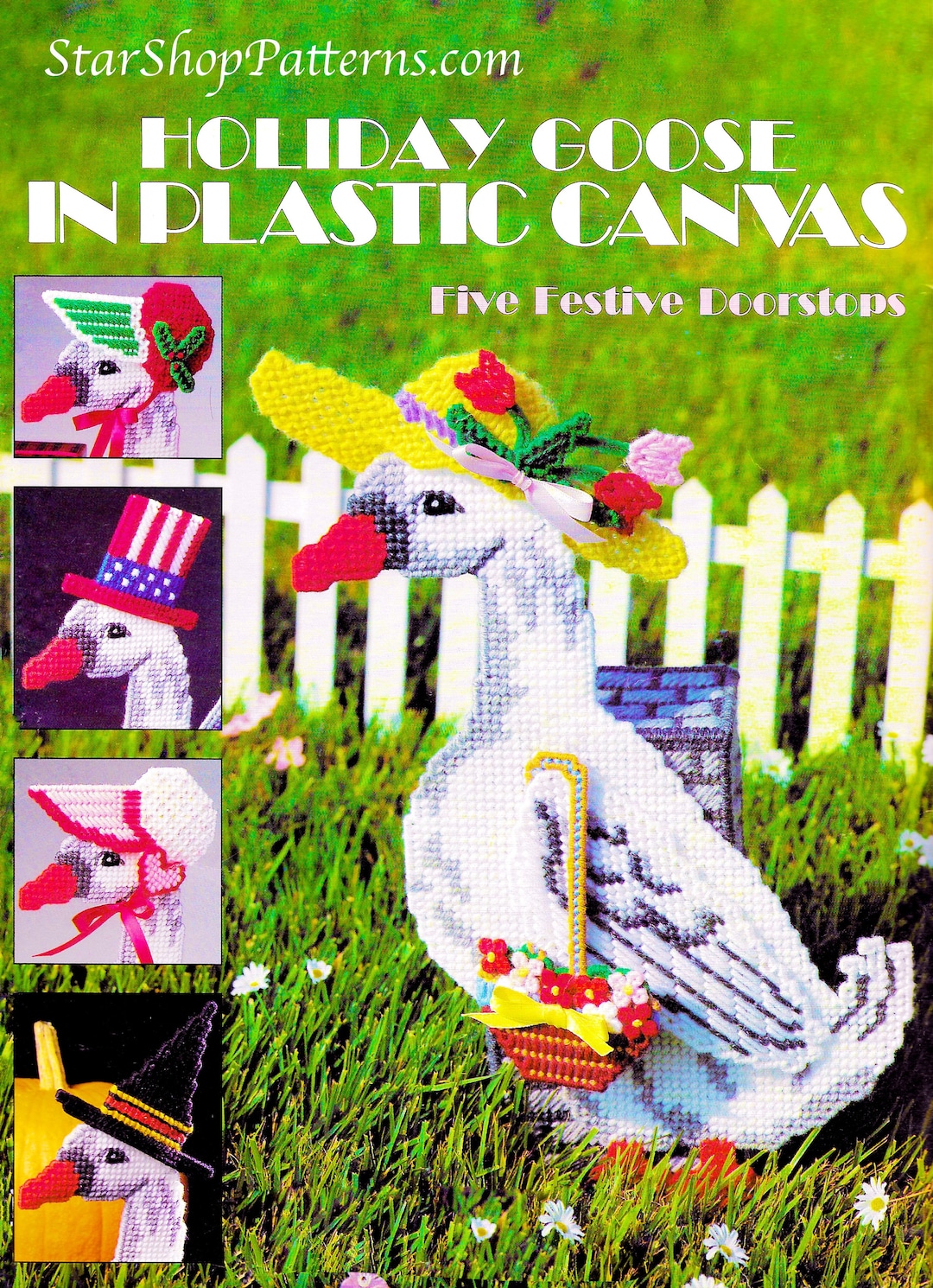 Vintage Plastic Canvas Pattern Book PDF • Doorstop Goose Plastic Canvas ...