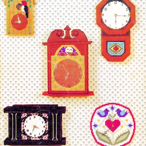 Vintage Plastic Canvas Pattern Book PDF • Black Forest Swiss Clock ...