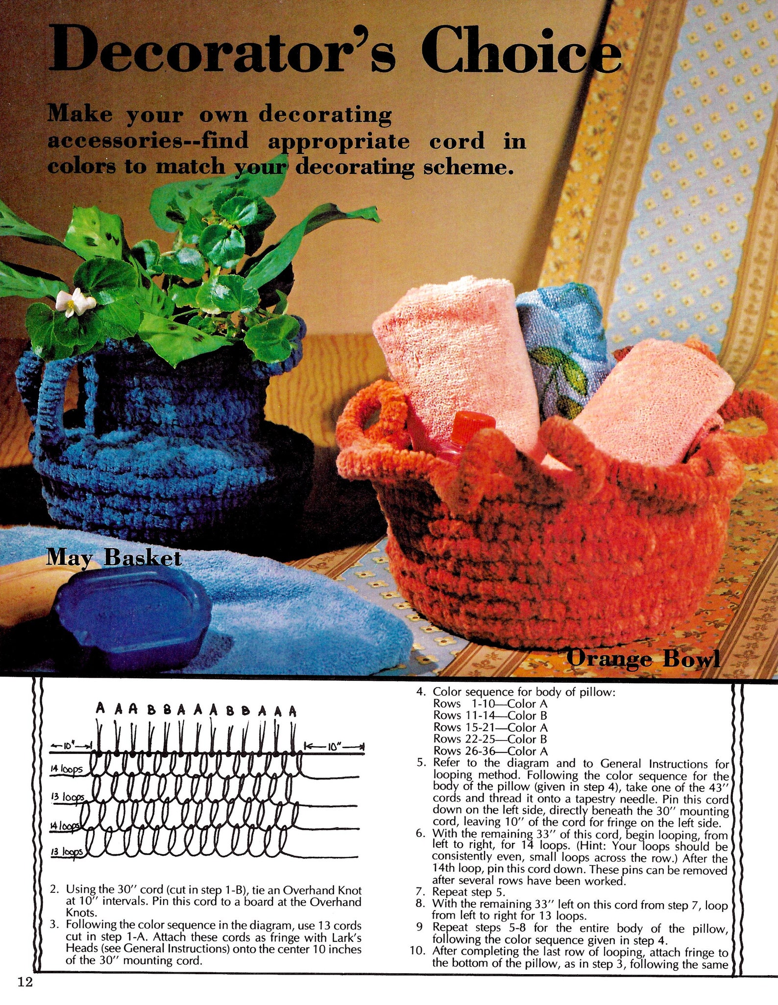 Vintage Weaving Pattern Book PDF • 1970s Off-loom Easy Beginner Weaving ...