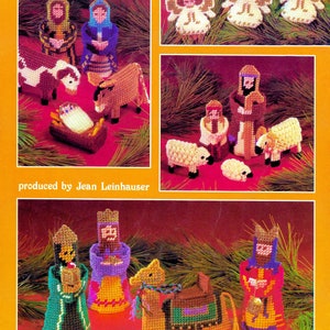 Vintage Plastic Canvas Pattern Book PDF Digital Download • Christmas Mary Joseph Christ Birth ...