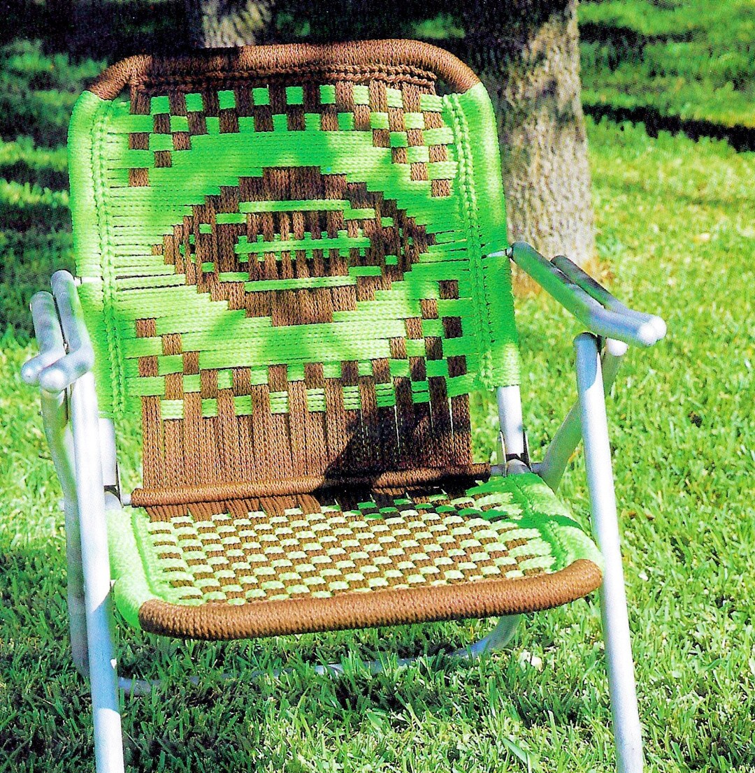 Macrame Chairs • Vintage Macrame Patio Lawn Chair Pattern Book PDF ...