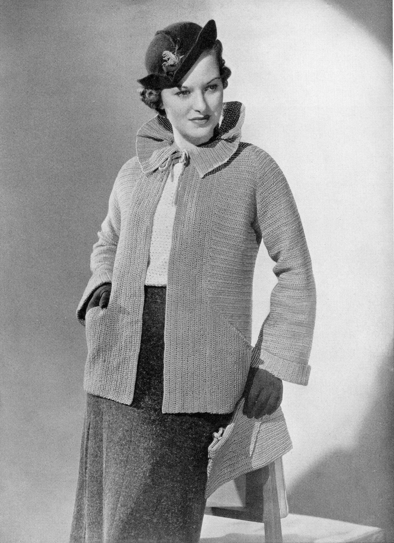 Opera Coat 1930s Paris Crochet Day Skirt Sweater Top | Etsy