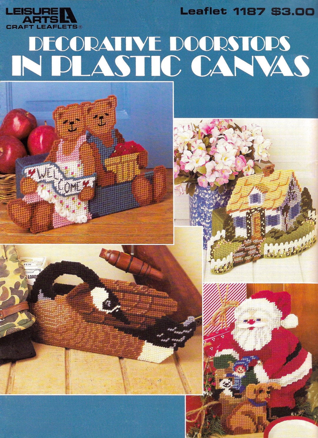 Vintage Plastic Canvas Pattern Book PDF • Plastic Canvas Doorstop ...