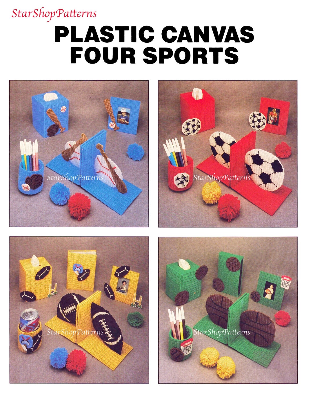 Vintage Plastic Canvas Pattern Book PDF • Tissue Box Cover Plastic ...