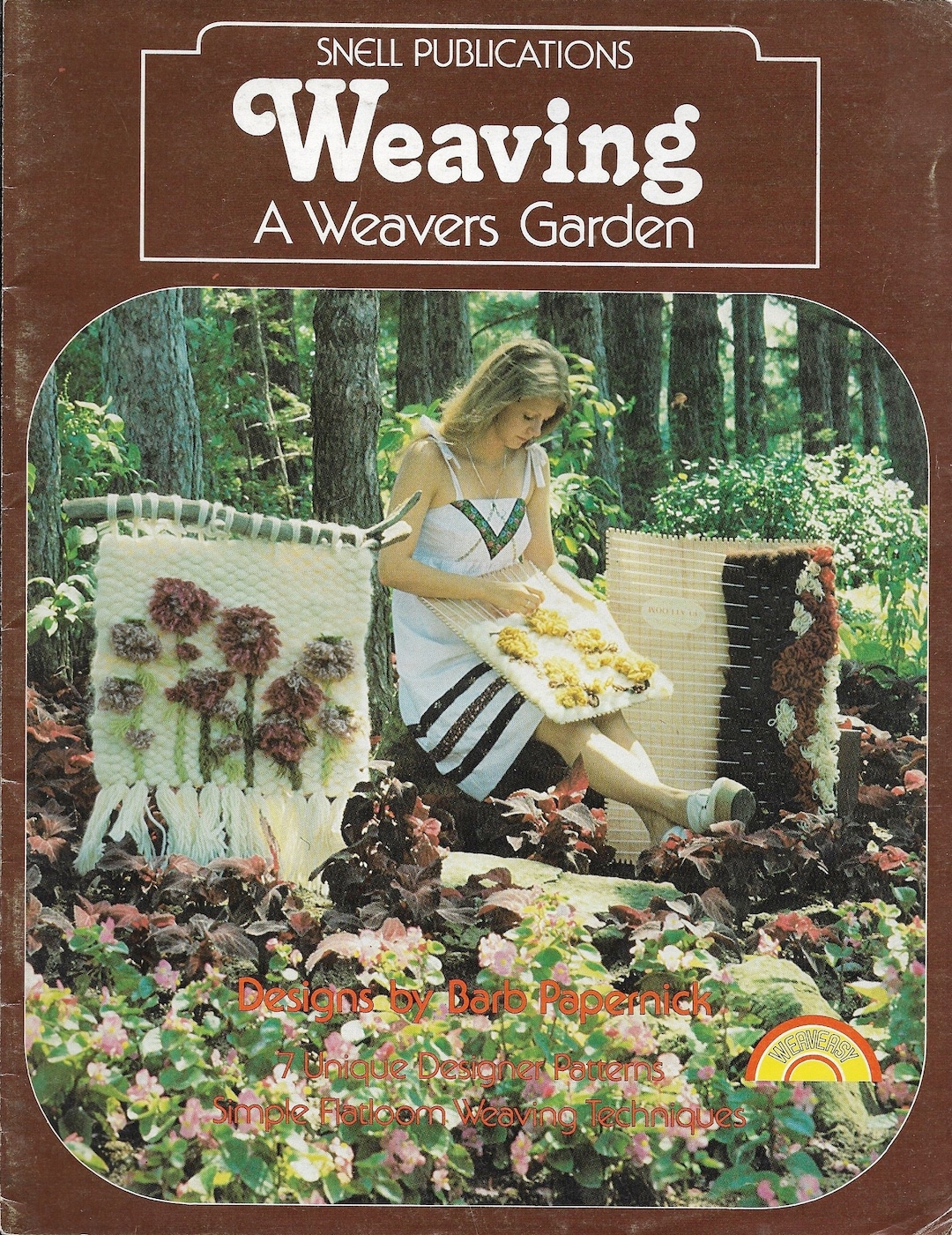 Weaving A Weavers Garden • 1970s Flatloom Easy Beginner Weaving Book ...