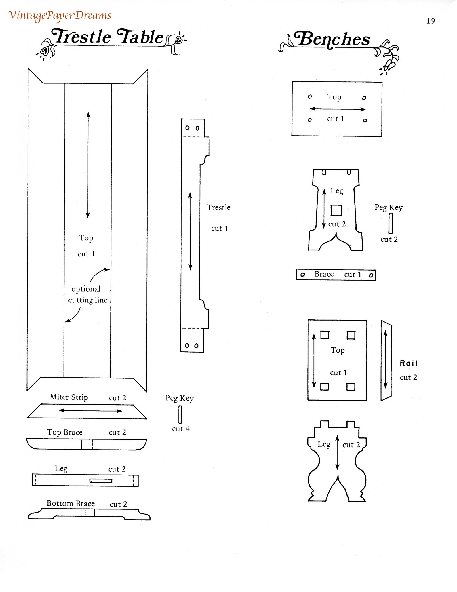 Vintage Miniature Dollhouse Furniture Pattern Book PDF Ebook - Etsy