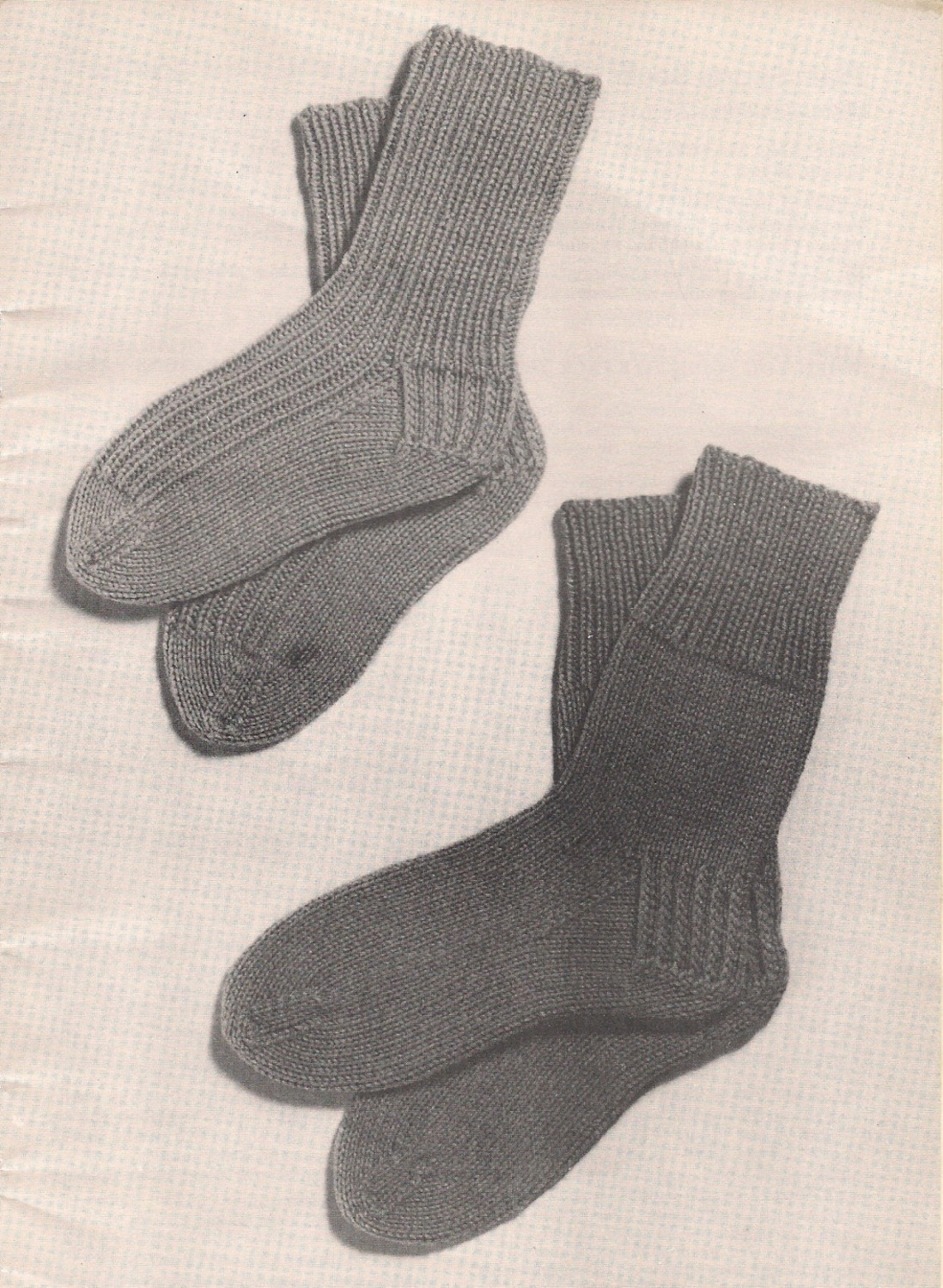 Winter Woollies 1960s Sock Pattern Vintage 60s Knitting - Etsy