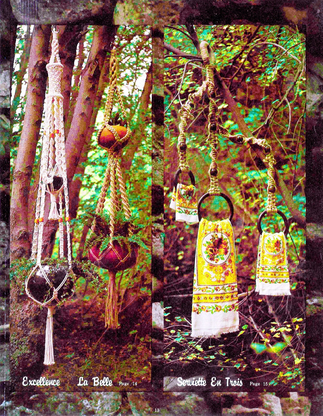 Vintage Macrame Plant Hanger Pattern Book PDF • 1970s Macrame Pot ...