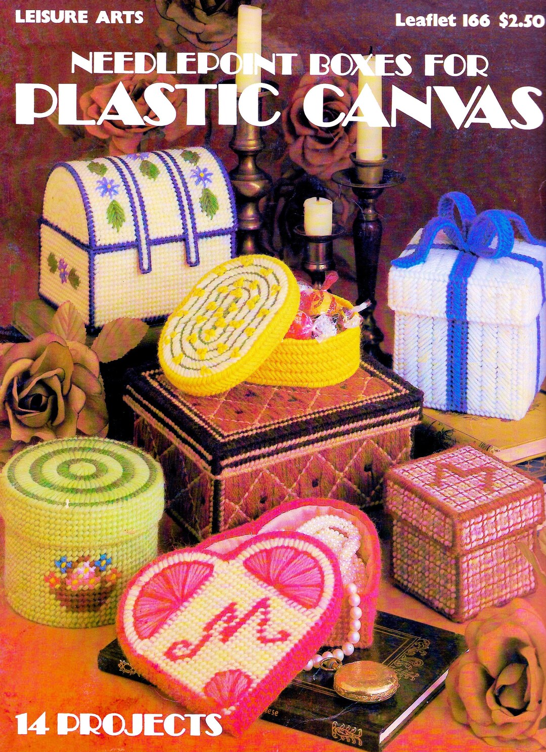 Vintage Plastic Canvas Pattern Book PDF • Spring Floral Flower Treasure ...