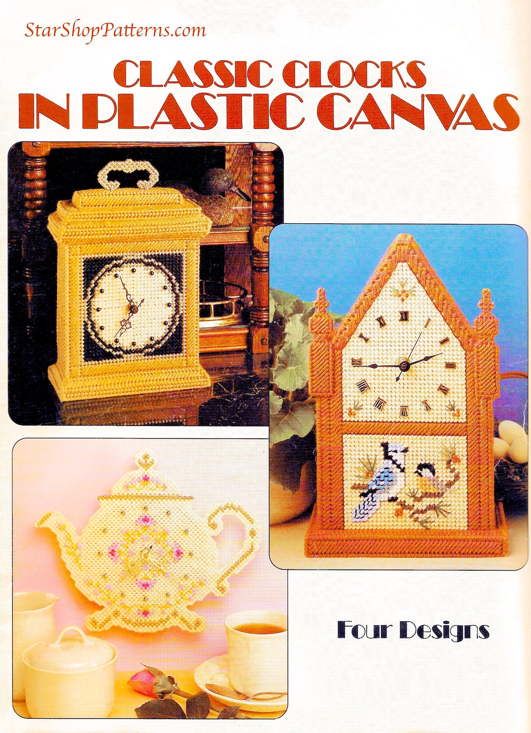 Vintage Plastic Canvas Pattern Book PDF • Clock Plastic Canvas Pattern ...