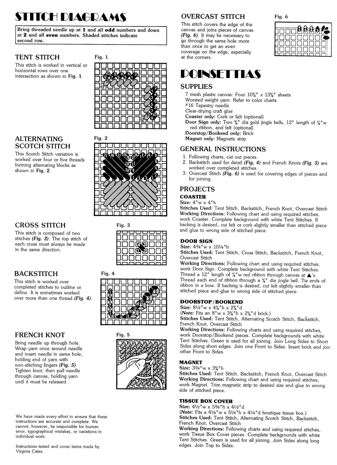 Vintage Plastic Canvas Pattern Book PDF Poinsettia Christmas - Etsy