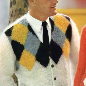 Diamond Days • 1960s Cardigan Jacket Pullover Sweater Patterns • 60s ...