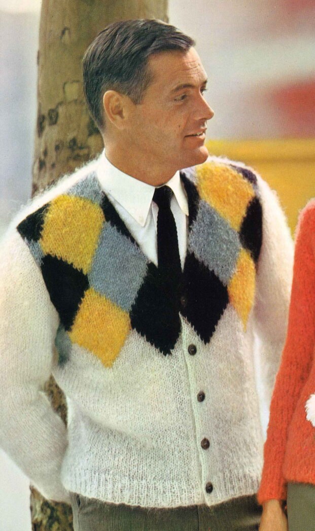 Diamond Days 1960s Cardigan Jacket Pullover Sweater Patterns | Etsy