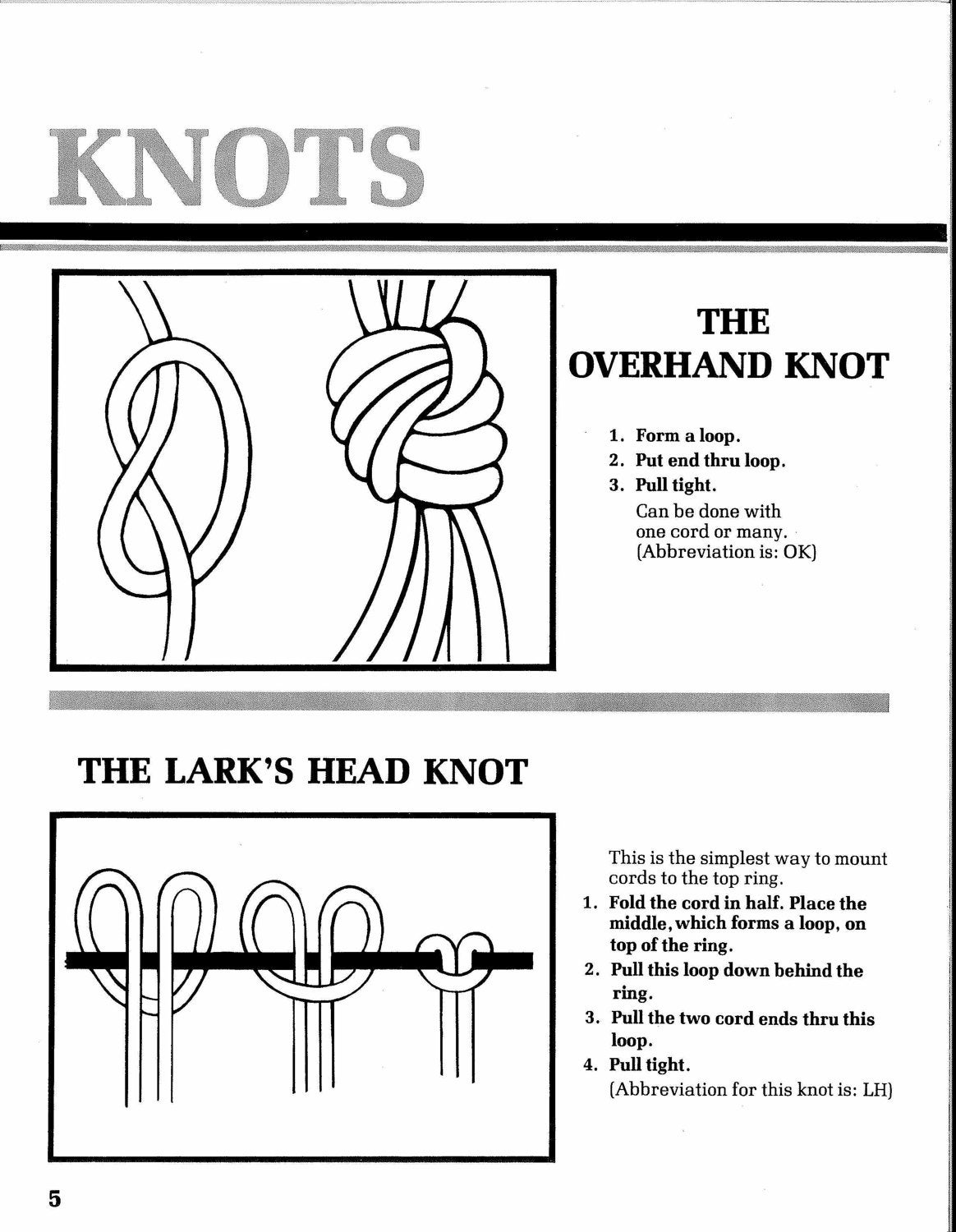 Macramé Knots 1970s Macrame Plant Pot Hanger Learning How - Etsy
