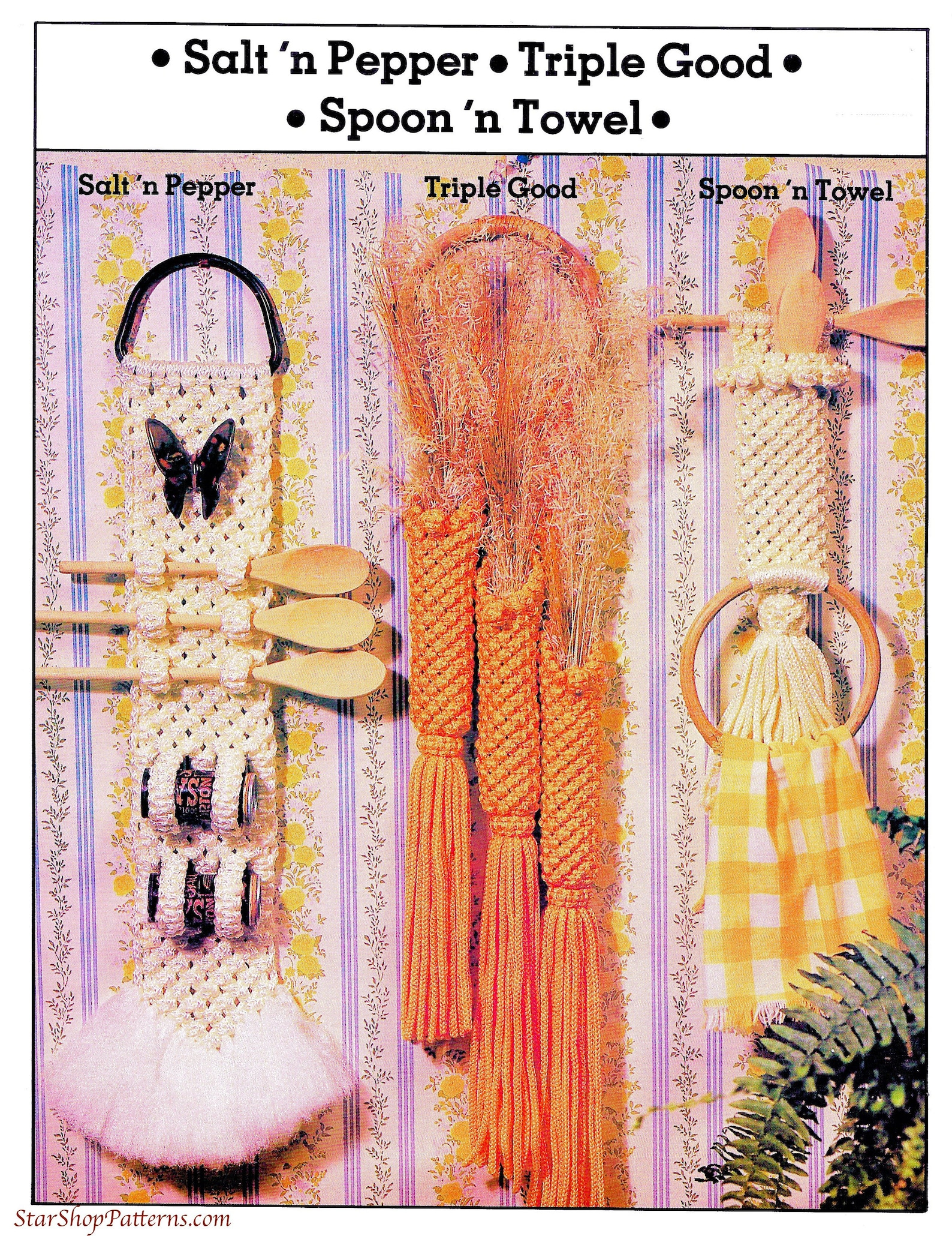 Vintage Macrame Pattern Book PDF Download Macrame Kitchen Pattern Book ...