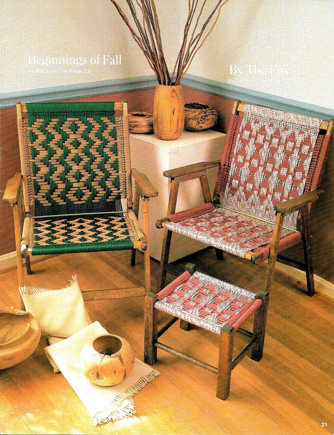 Macrame Chairs • Vintage Macrame Patio Lawn Chair Folding Deck ...