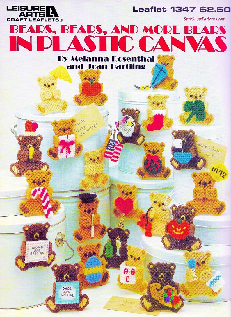 Bear Plastic Canvas Pattern Book PDF Picnic Teddy Bear - Etsy
