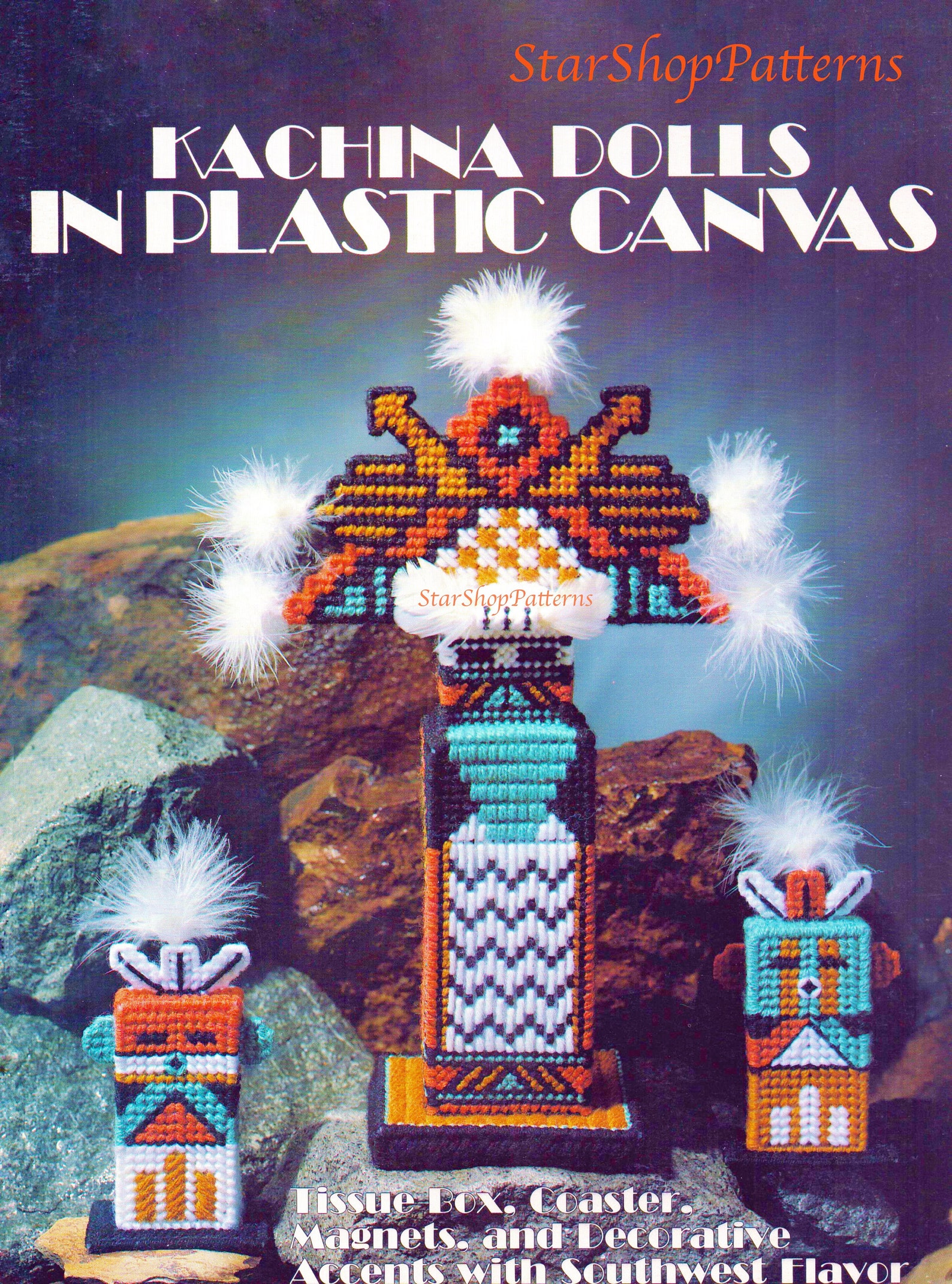 Vintage Plastic Canvas Pattern Book PDF Kachina Plastic Canvas Southwest Hopi Navajo Apache ...