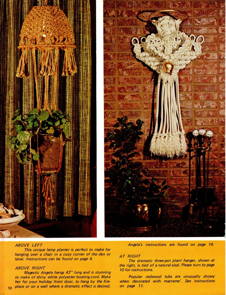 Macrame Magic 1970s Macramé Plant Hangers How to - Etsy
