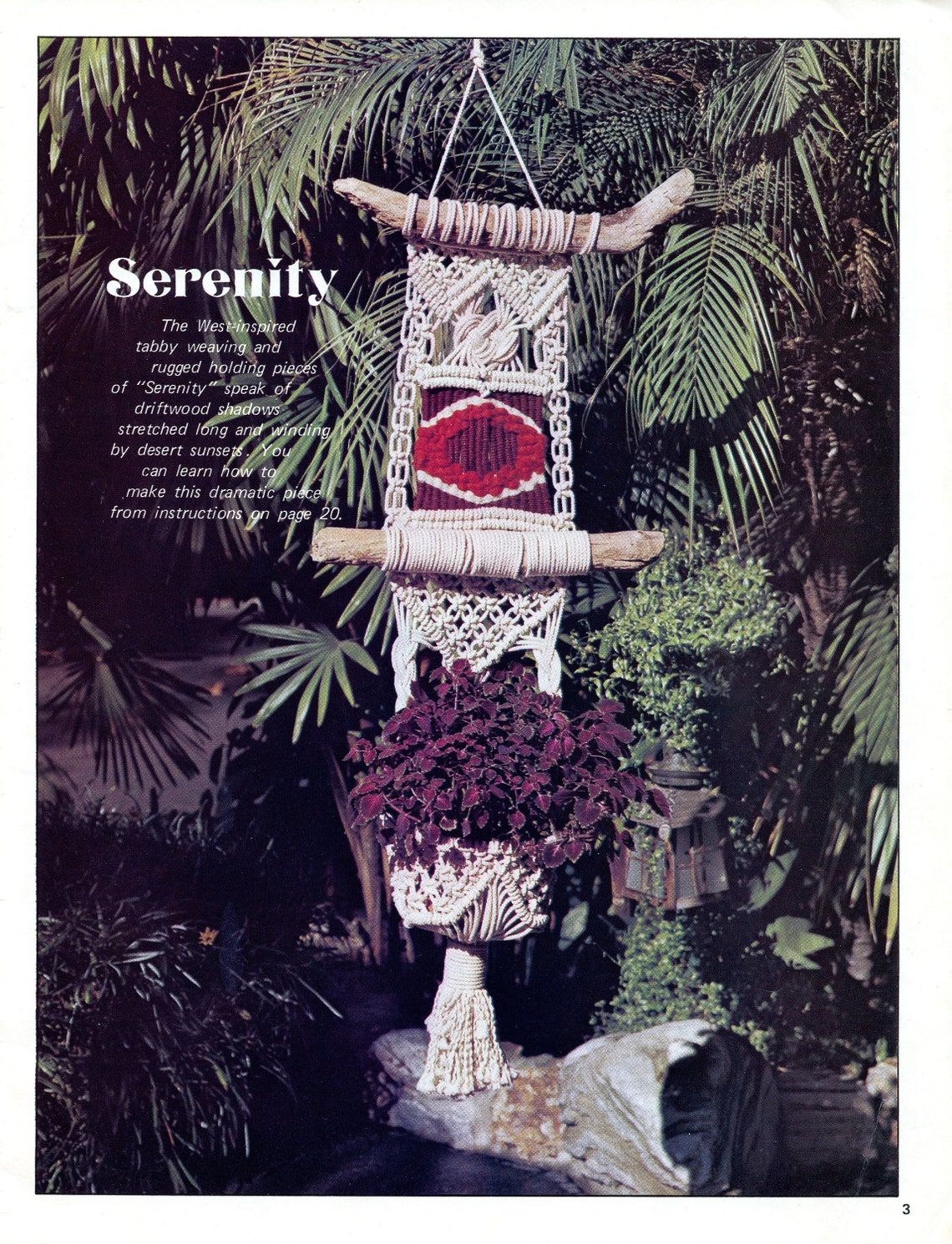 Macramé Plus 1970s Macrame Plant Hanger Pattern Book 70s | Etsy