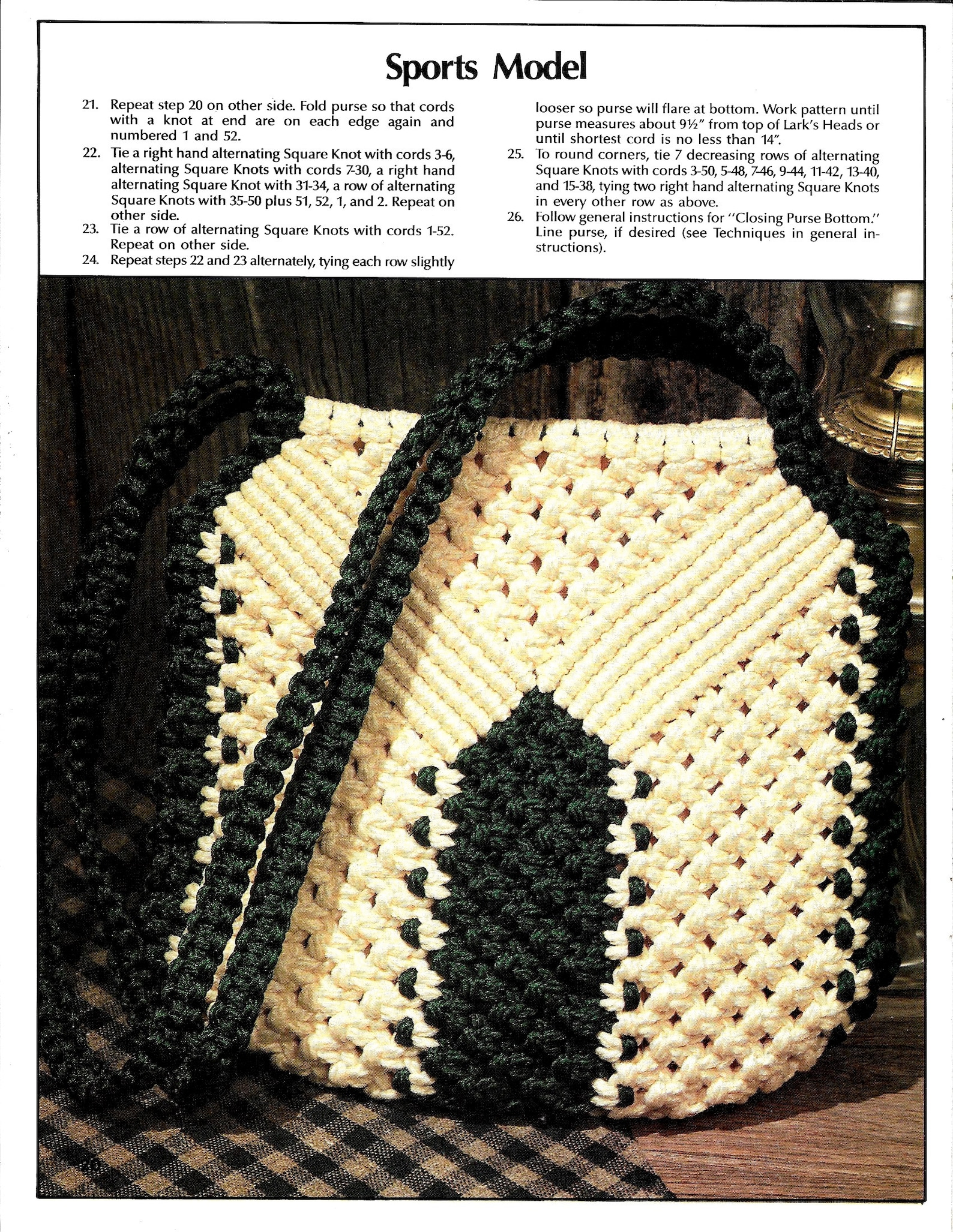 Macrame Purse Pattern Book 1970s Macrame Bags Handbag Purse - Etsy Canada