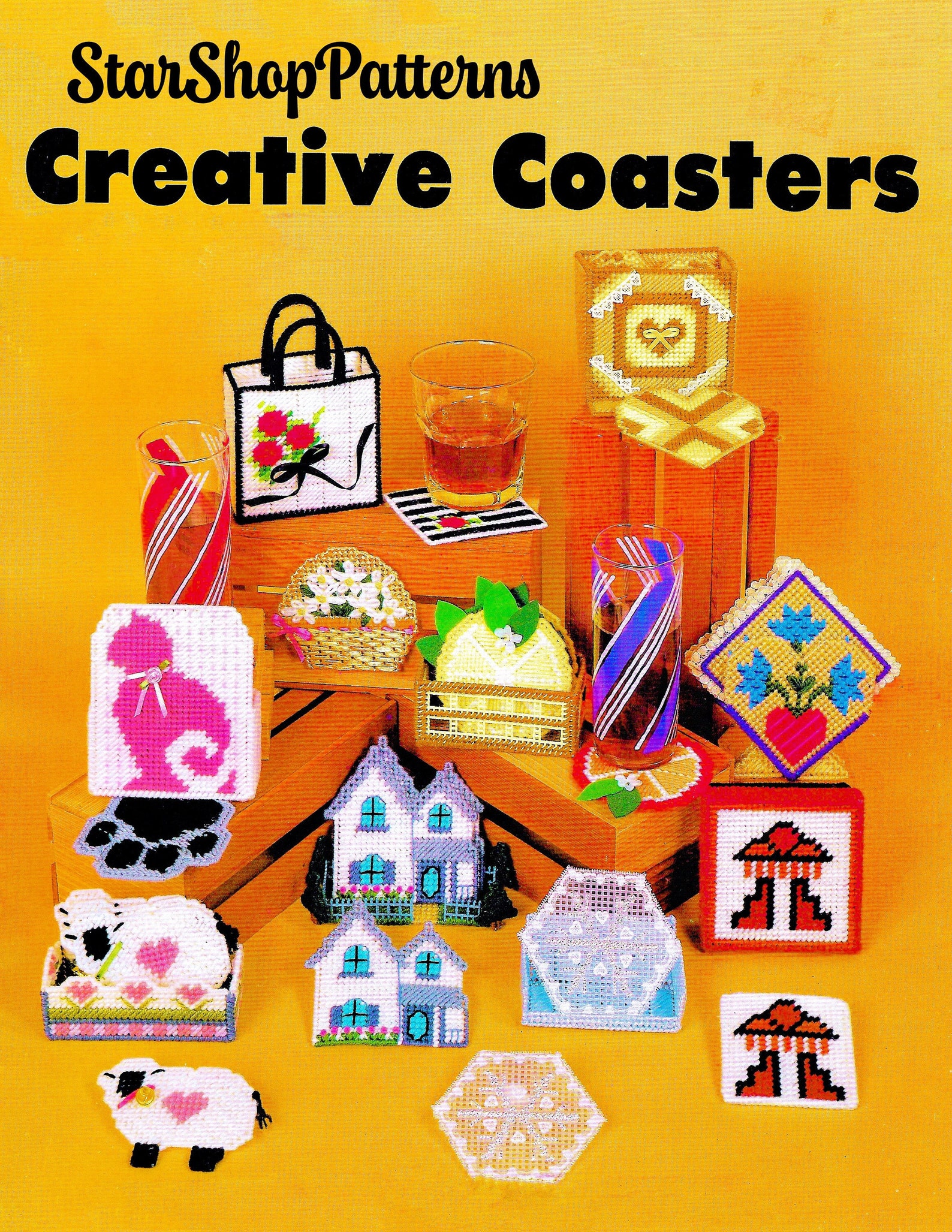 Vintage Plastic Canvas Pattern Book PDF • Plastic Canvas Coaster ...