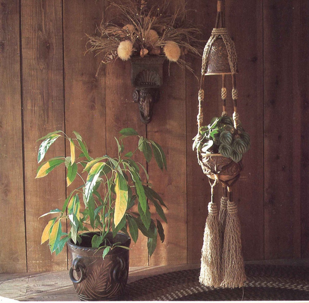 Egyptian Macrame • 1970s Terrarium Globe Holder Knots • Learning ...