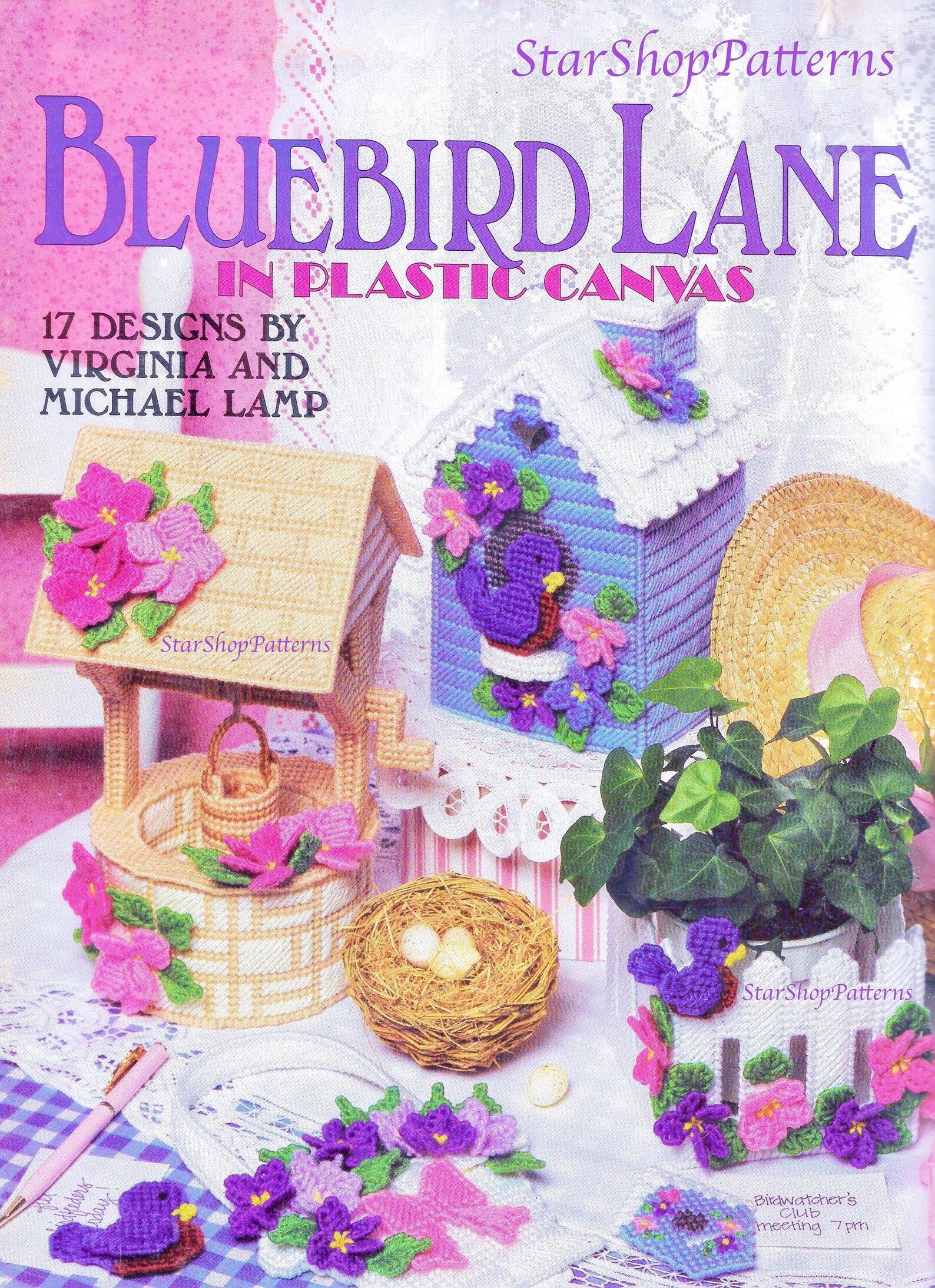 Vintage Plastic Canvas Pattern Book PDF Bird Plastic Canvas Bluebird ...