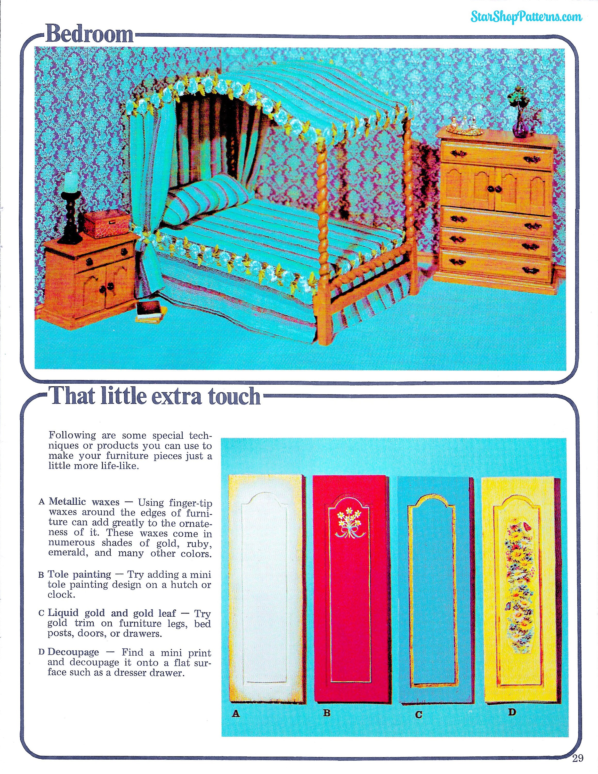 Vintage Miniature Dollhouse Furniture Pattern Book PDF Ebook Toy Doll ...