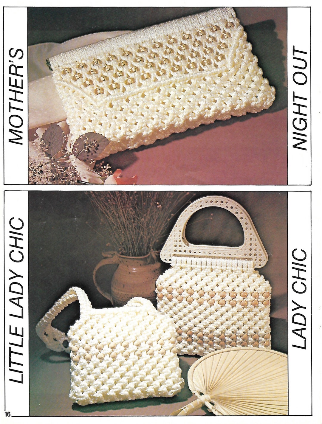 Mother's Night Out Purse • 1970s Macrame Bags Design Handbag Designs ...