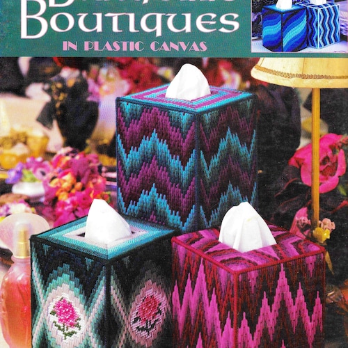 HOLIDAY BOTIQUE Tissue Box Cover Plastic Canvas Pattern - Etsy