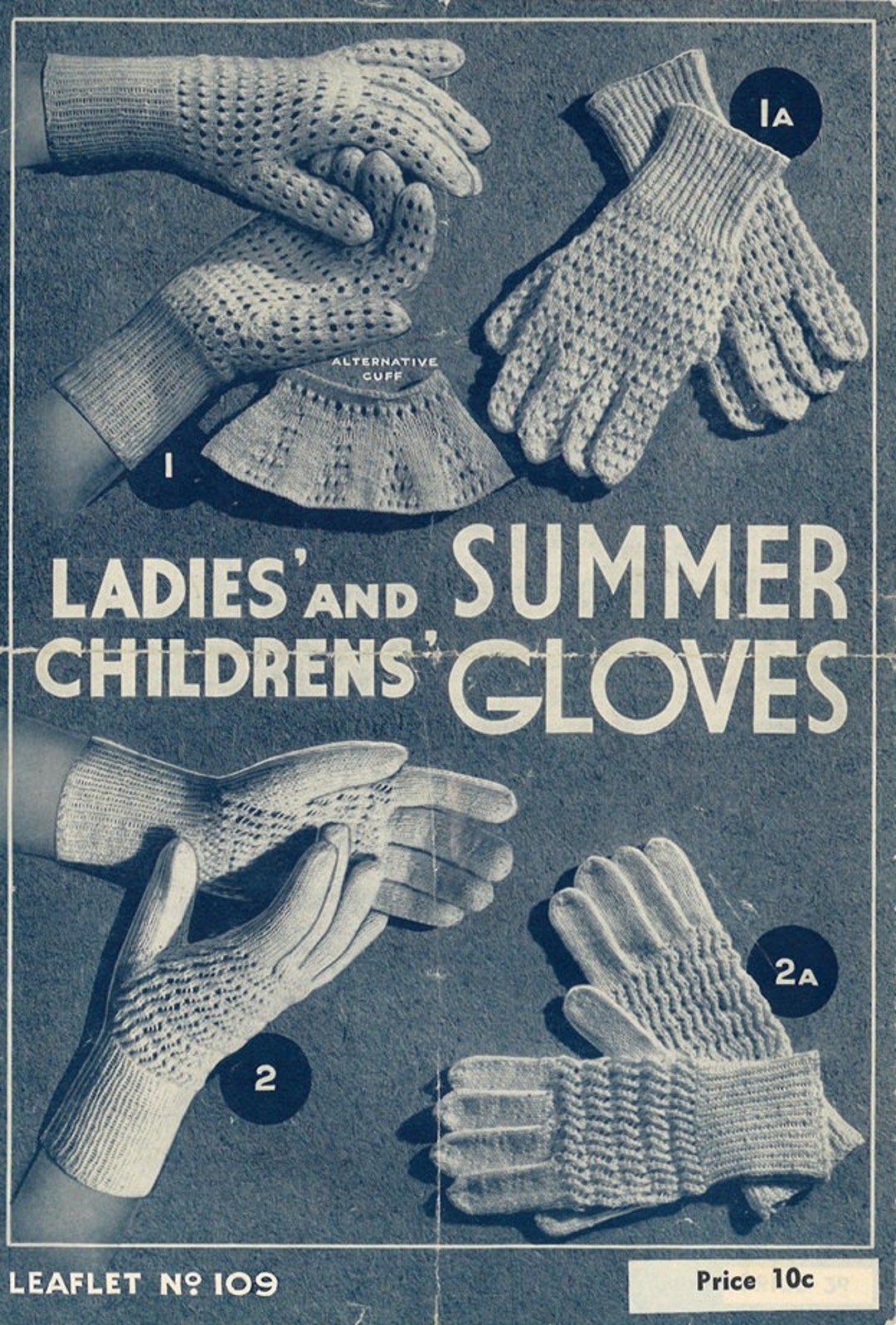 Summer Sweeties • 1930s Knitting Pattern Art Deco Lace Gloves Ladies ...