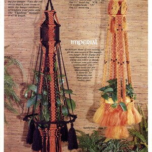 Macramé Moods • 1970s Macrame Plant Hanger Pattern Book • 70s Vintage Macrame Necklace Pot ...