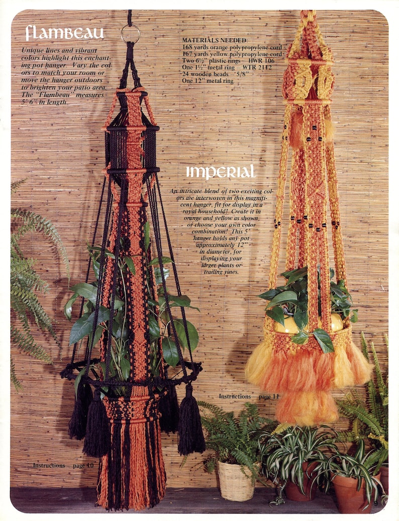 Macramé Moods 1970s Macrame Plant Hanger Pattern Book 70s - Etsy