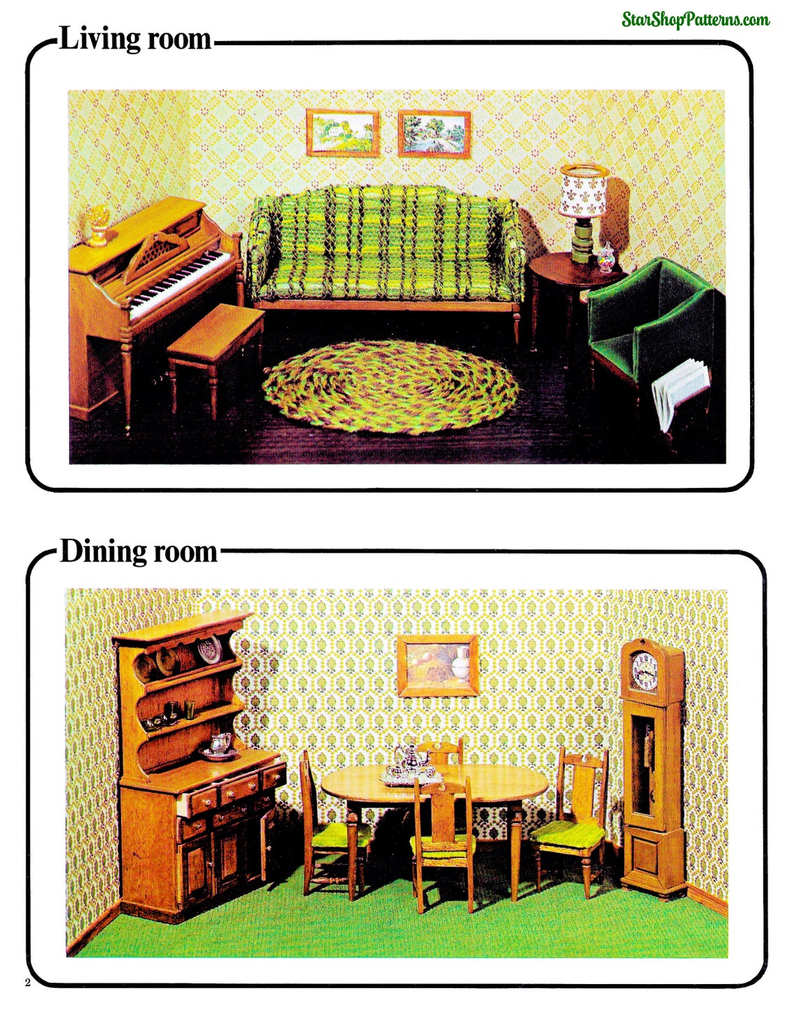Vintage Miniature Dollhouse Furniture Pattern Book PDF Ebook • Toy Doll ...