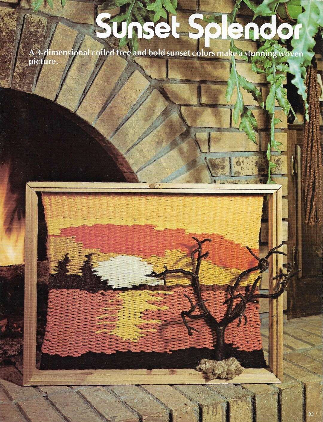 Sunset Weaving • 1970s Flatloom Weaver Book • Decoration Wall Hanging ...