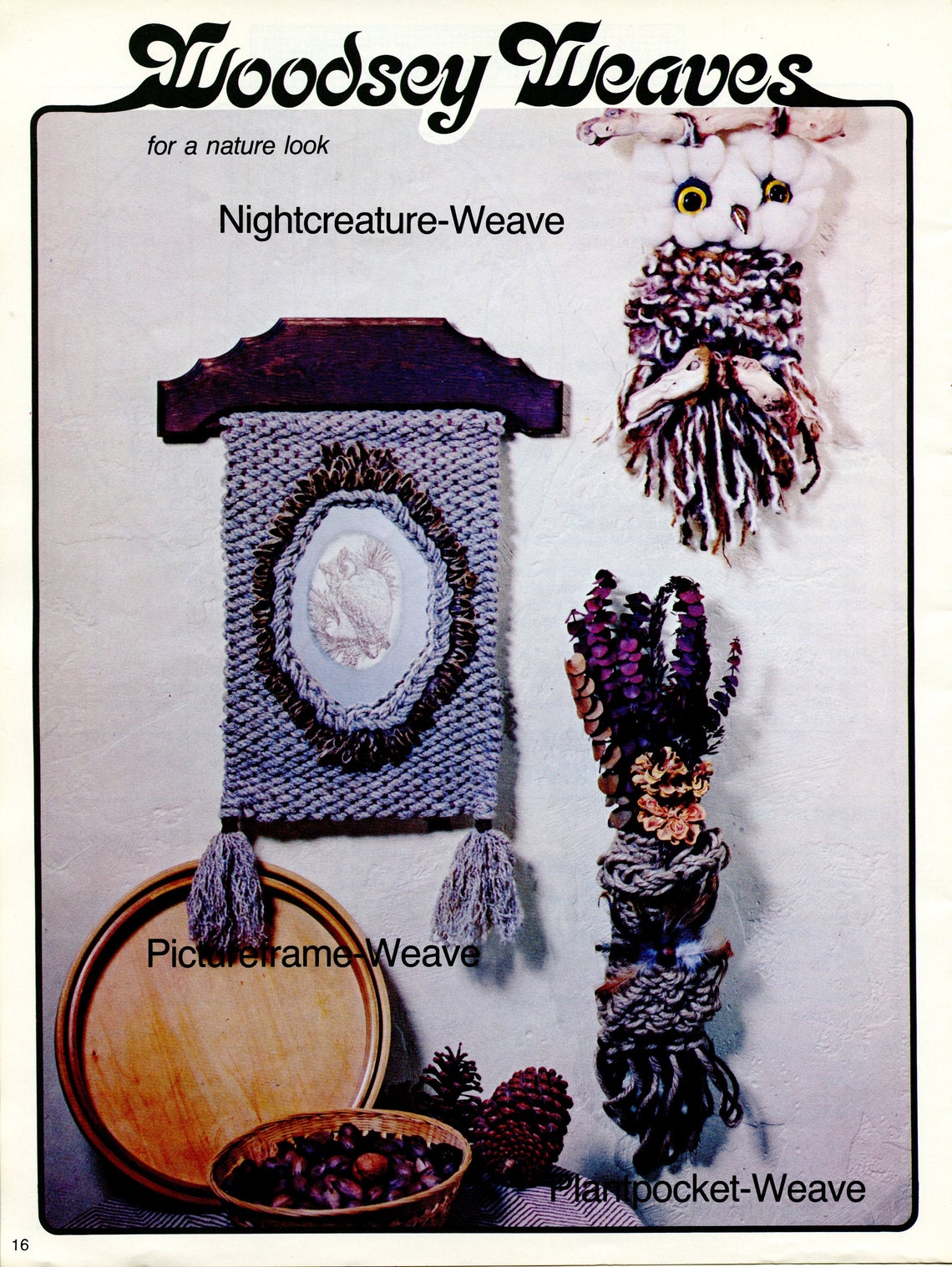 Weaving Show Offs • 1970s Flatloom Weaver Book Weave How to Owl ...
